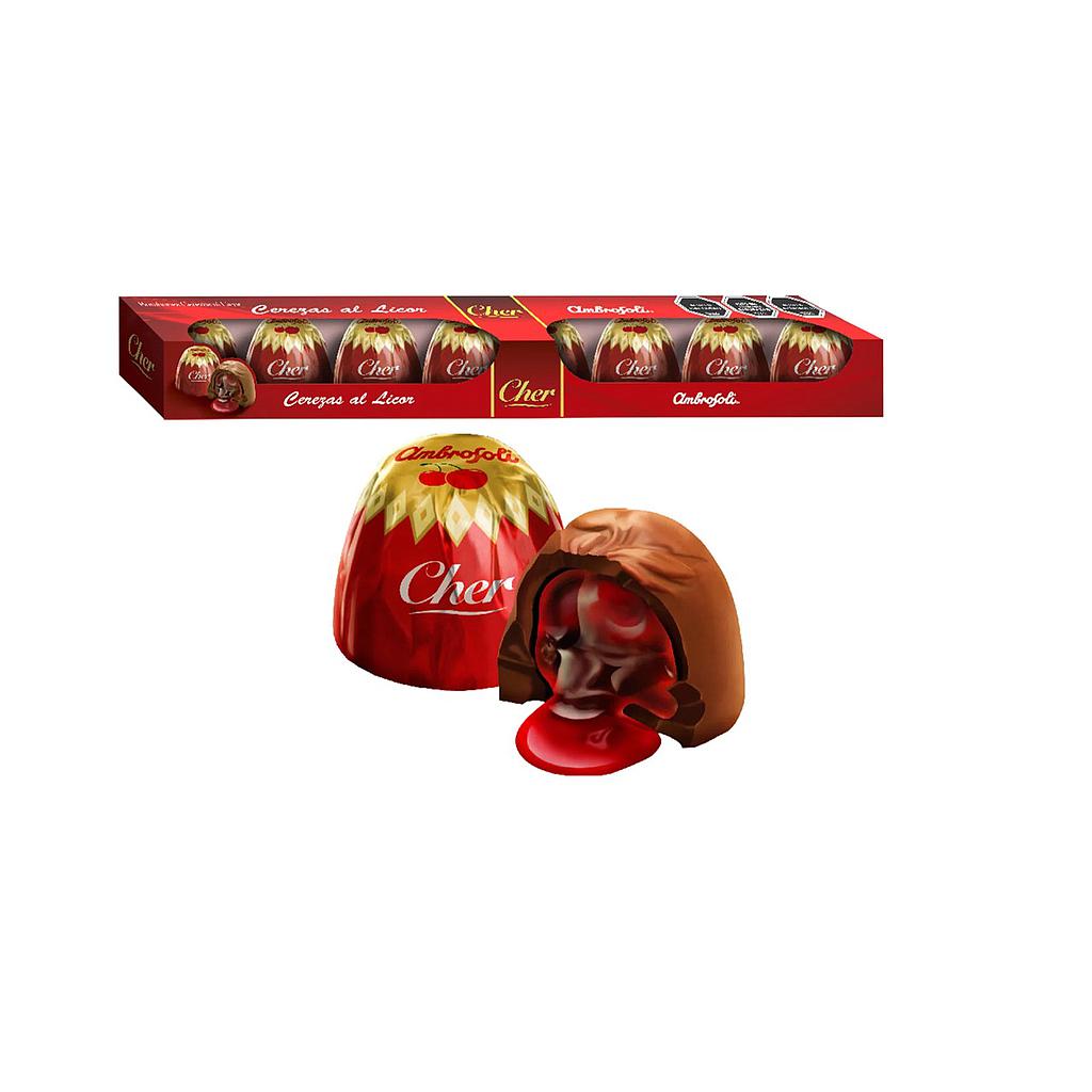 BOMBONES CHOCOLATE AMBROSOLI CEREZAS AL LICOR 120 GRS. | Sotocopias.cl